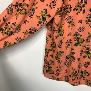 Joan Rivers | Tops | Joan Rivers Floral Peach Blouse | Poshmark